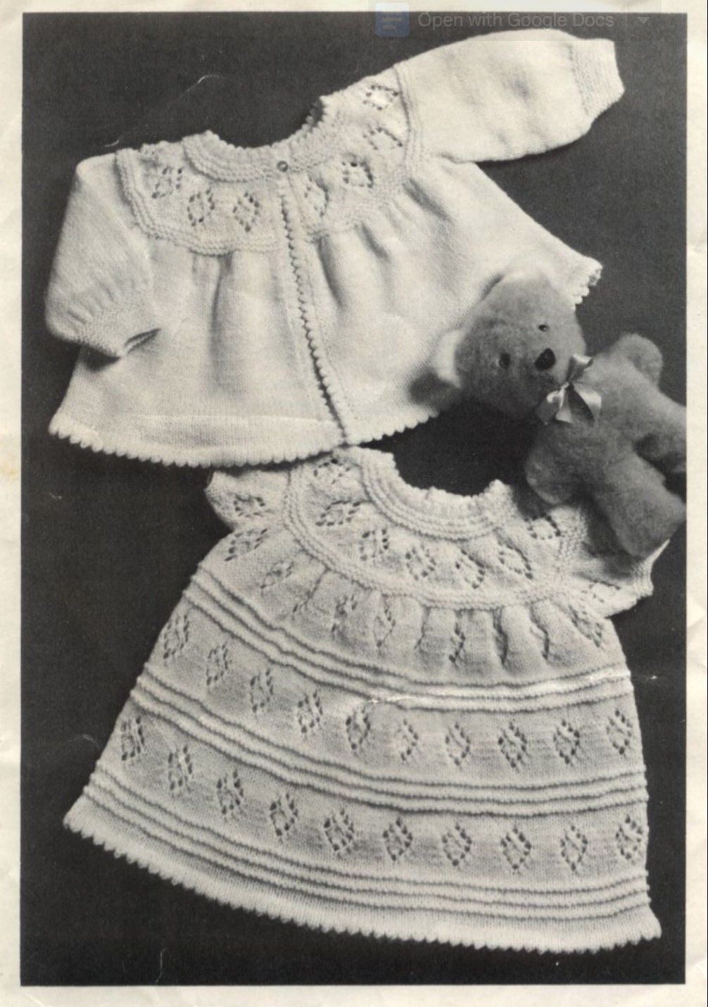 Baby Knitting Pattern - Almost Free Pattern Baby Dress With Matching ...