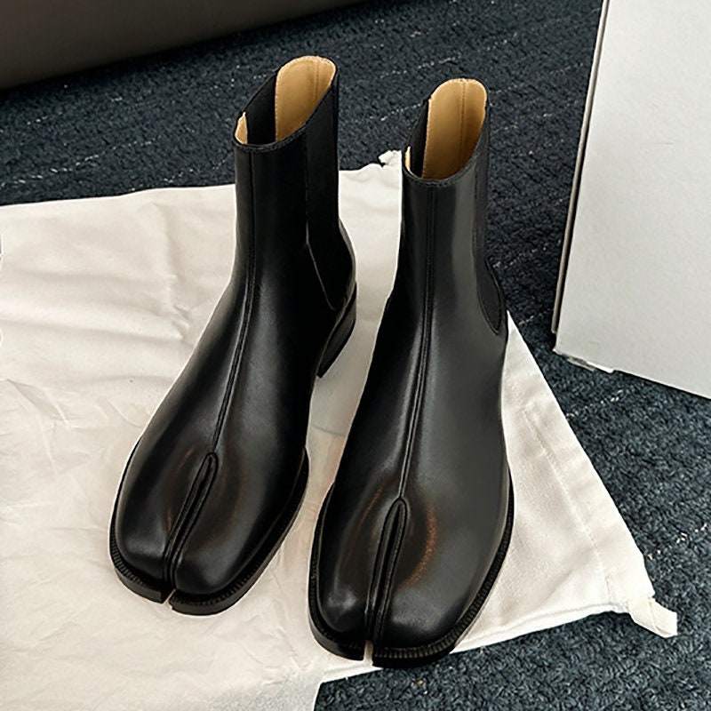 Womens Leather Tabi Split-toe Boots - Etsy