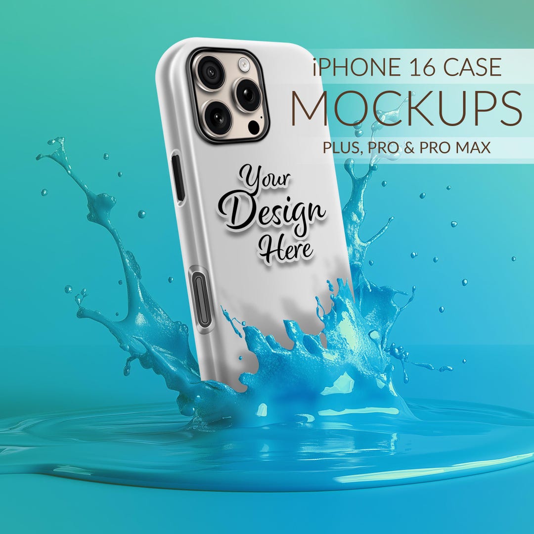 IPhone 16 Pro, Pro Max Case Mock-up Collection, iPhone 16 Case Mock-up ...