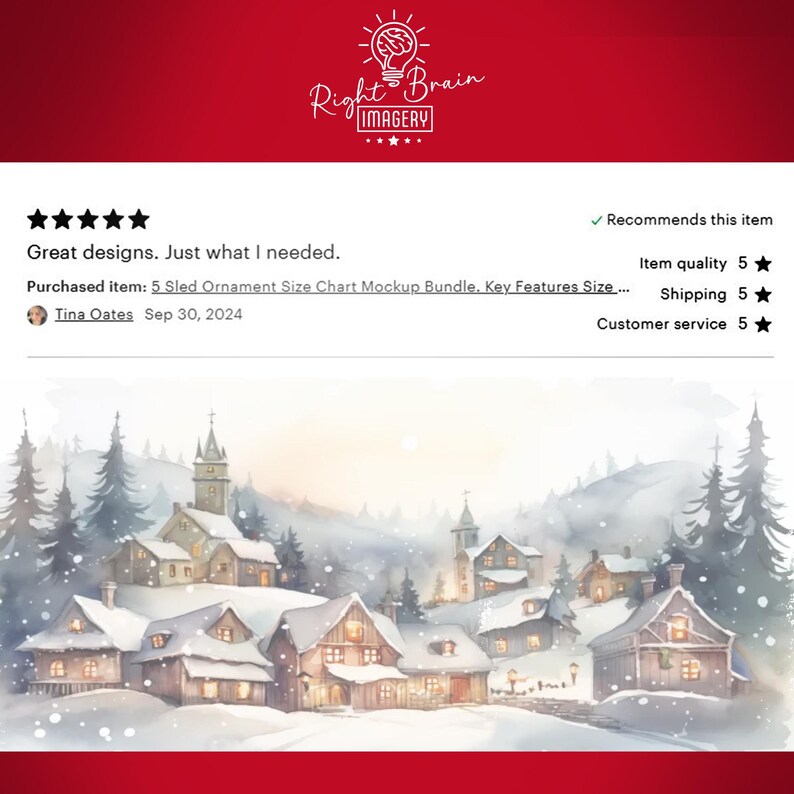 5 Sled Ornament Size Chart Mockup Bundle. Key Features Size Chart Etsy ...