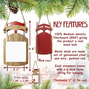 5 Sled Ornament Size Chart Mockup Bundle. Key Features Size Chart Etsy ...