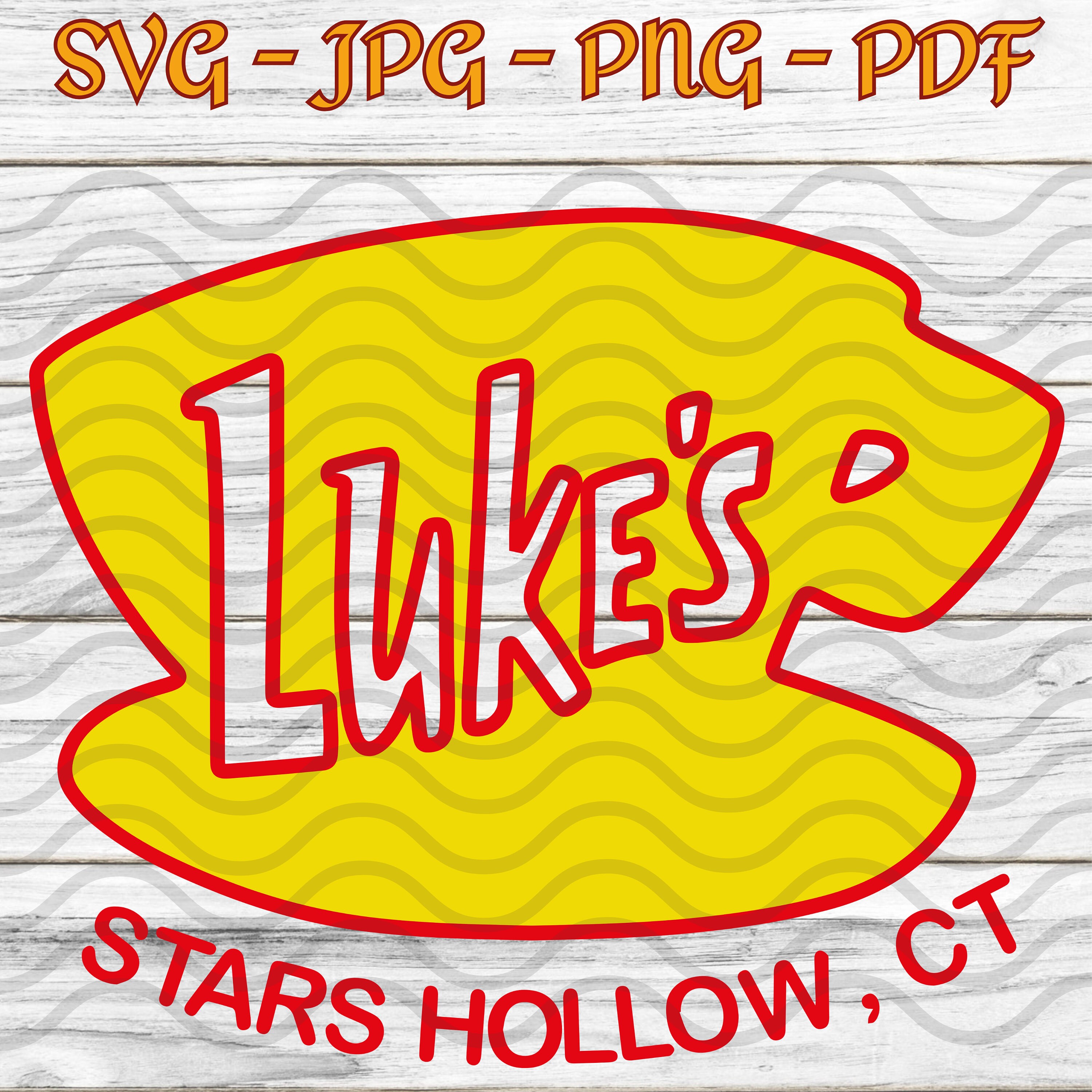 5 Luke's Diner Logo, Gilmore Girls SVG, Coffee Shop, Tv Show Logo ...