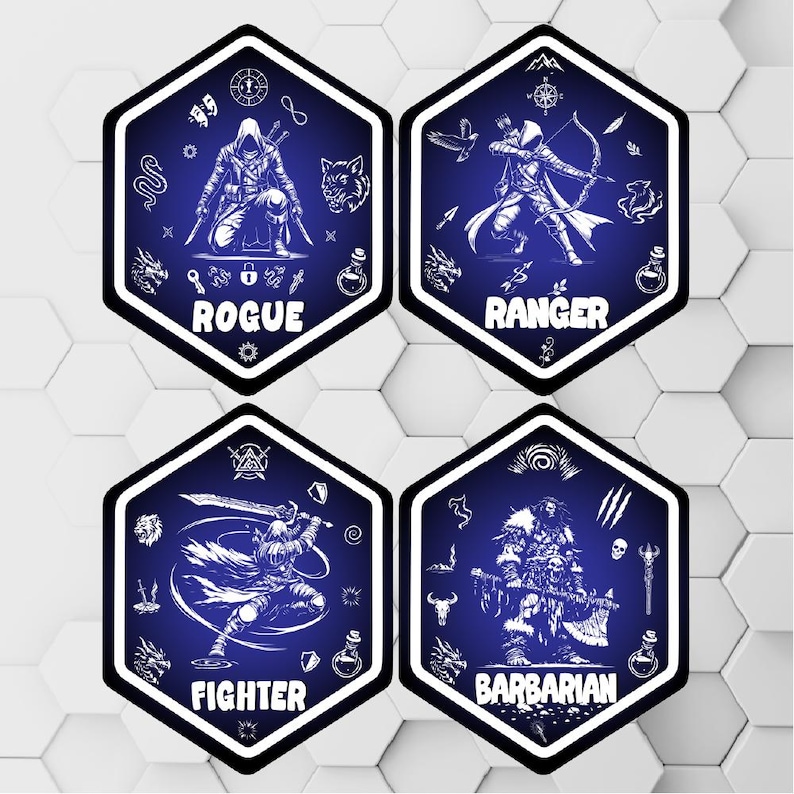 Dnd Class Icons Svg Bundle, RPG Character Tokens, Dungeons and Dragons ...
