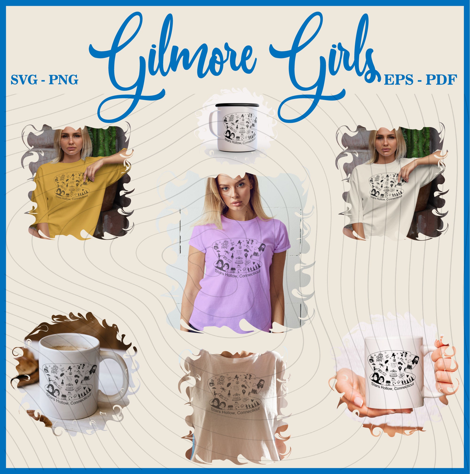 Gilmore Girls Stars Hollow Svg, Gilmore Girls Gift, Gilmore Girls Png ...