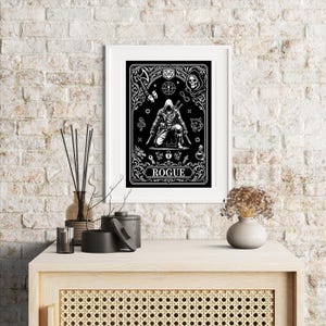 Rogue Game Character Svg, Rogue Class Dnd Tarot Card, Dungeons and ...