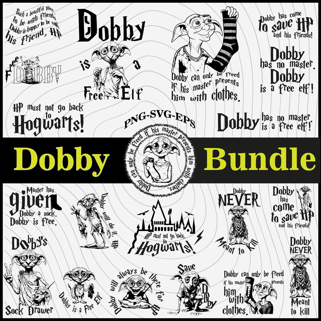 Dobby SVG Bundle - Free Elf Png, Dobby Vector Svg, Free Elf Dobby Svg ...