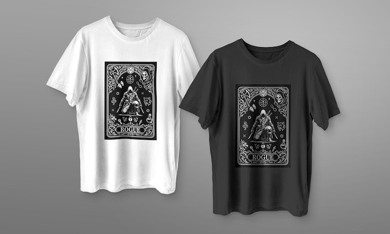 Rogue Game Character Svg, Rogue Class Dnd Tarot Card, Dungeons and ...