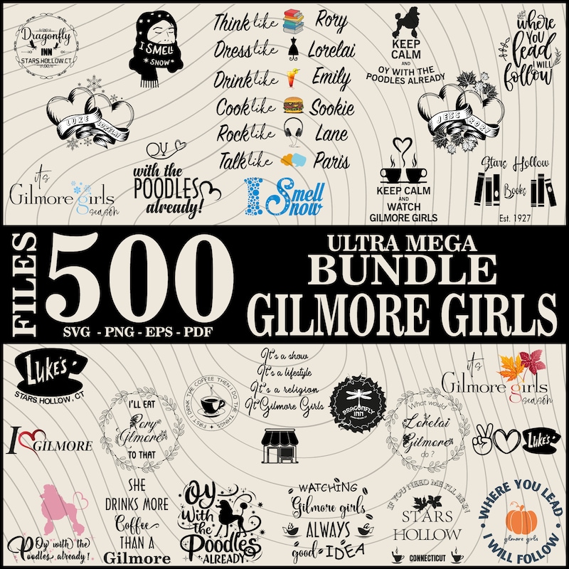 Gilmore Girl Clipart - Etsy