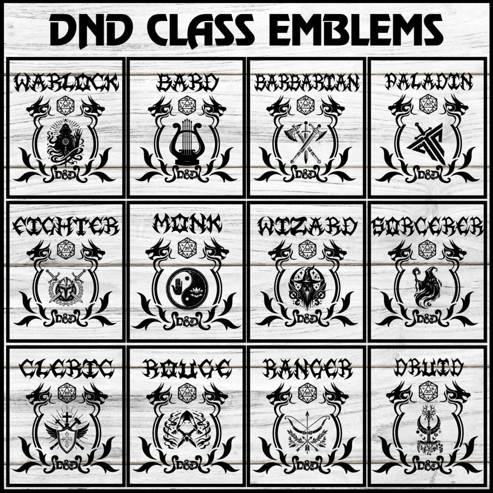 144 Amazing Designs Dungeons and Dragons Class Embless, Dungeons ...