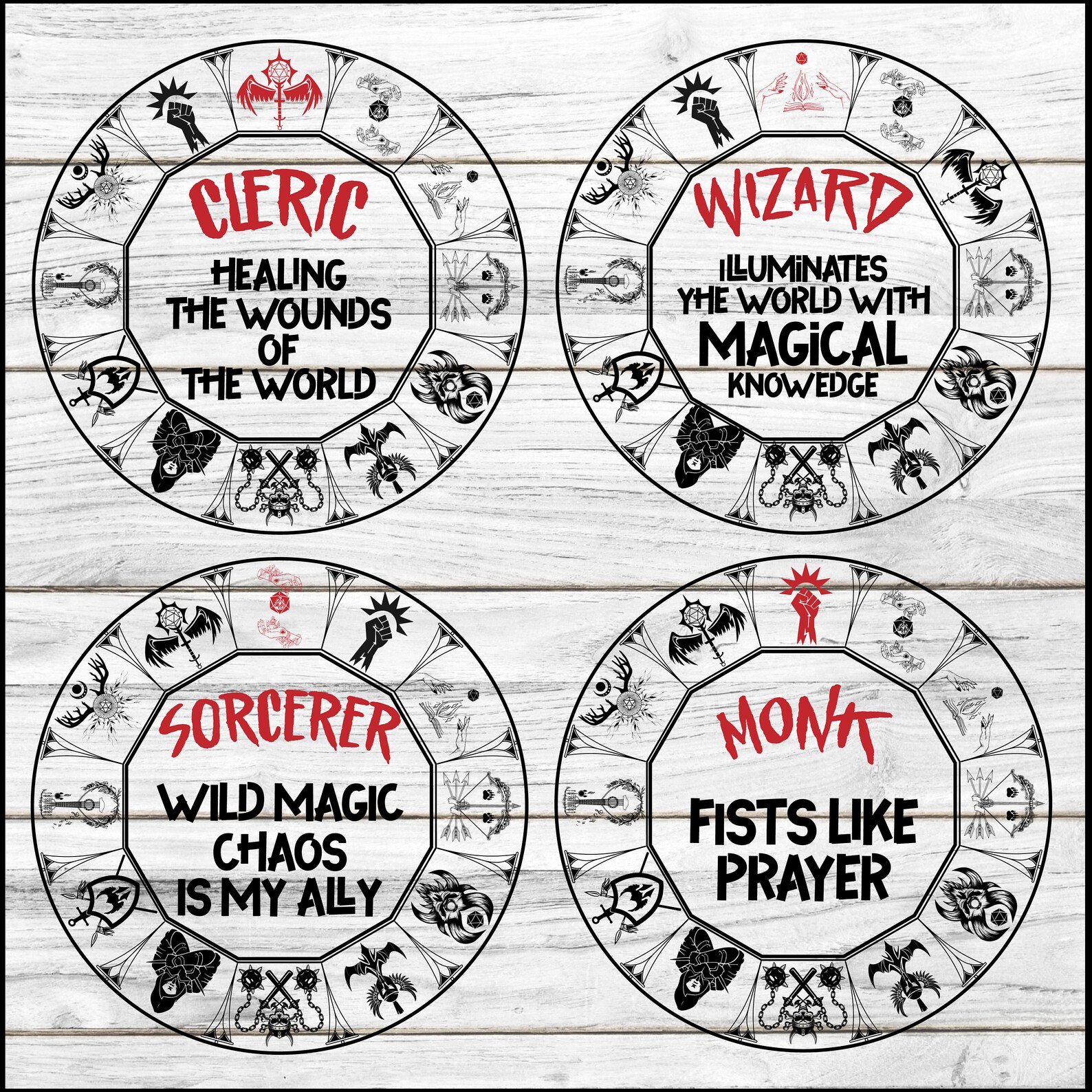 Amazing Logo Dungeons and Dragons Svg Bundle, Dnd Class Emblems, DND20 ...
