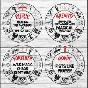 Amazing Logo Dungeons and Dragons Svg Bundle, Dnd Class Emblems, DND20 ...