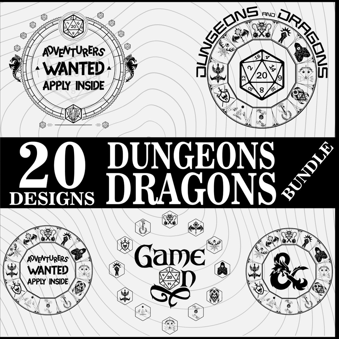 Dungeons and Dragons Svg Bunde, DND20 Png, D20 Dice Svg, Dnd Class ...