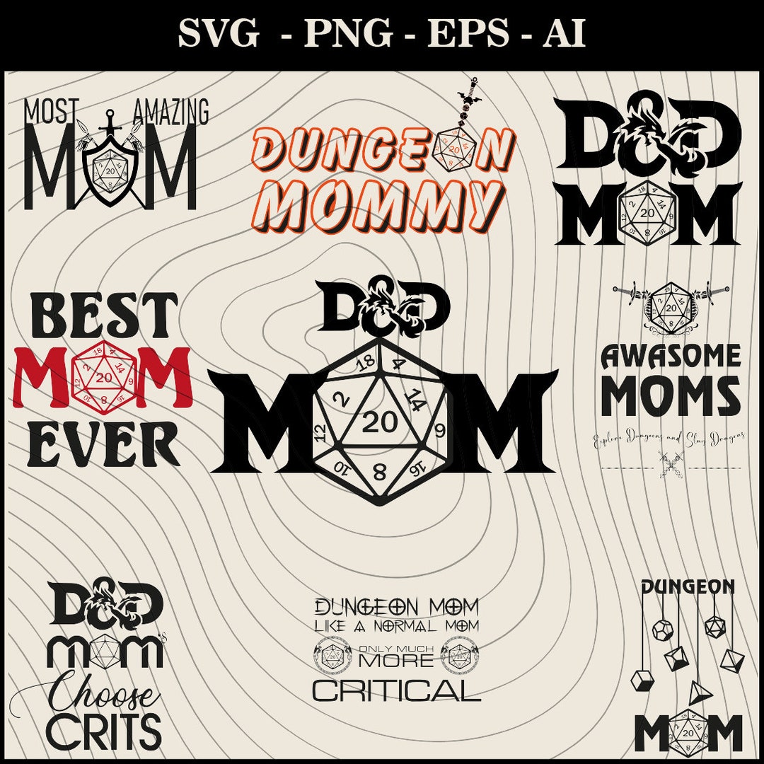 15 Dungeons and Dragons Mom Svg Bundle, Dungeons Dragons Svg, Dnd ...