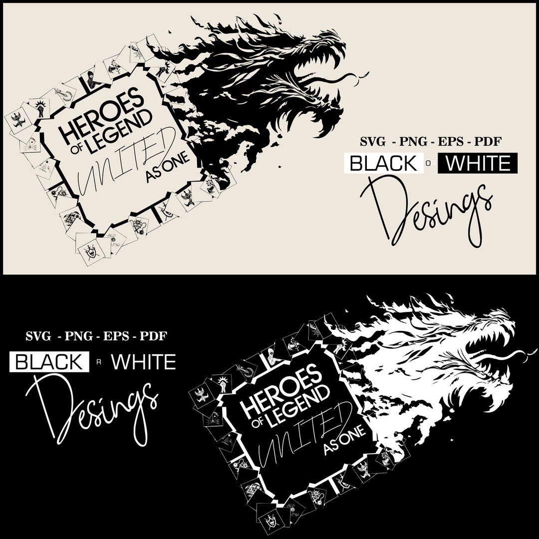 Heroes of Legend United as One Svg, Dungeons and Dragons Svg, DND20 ...