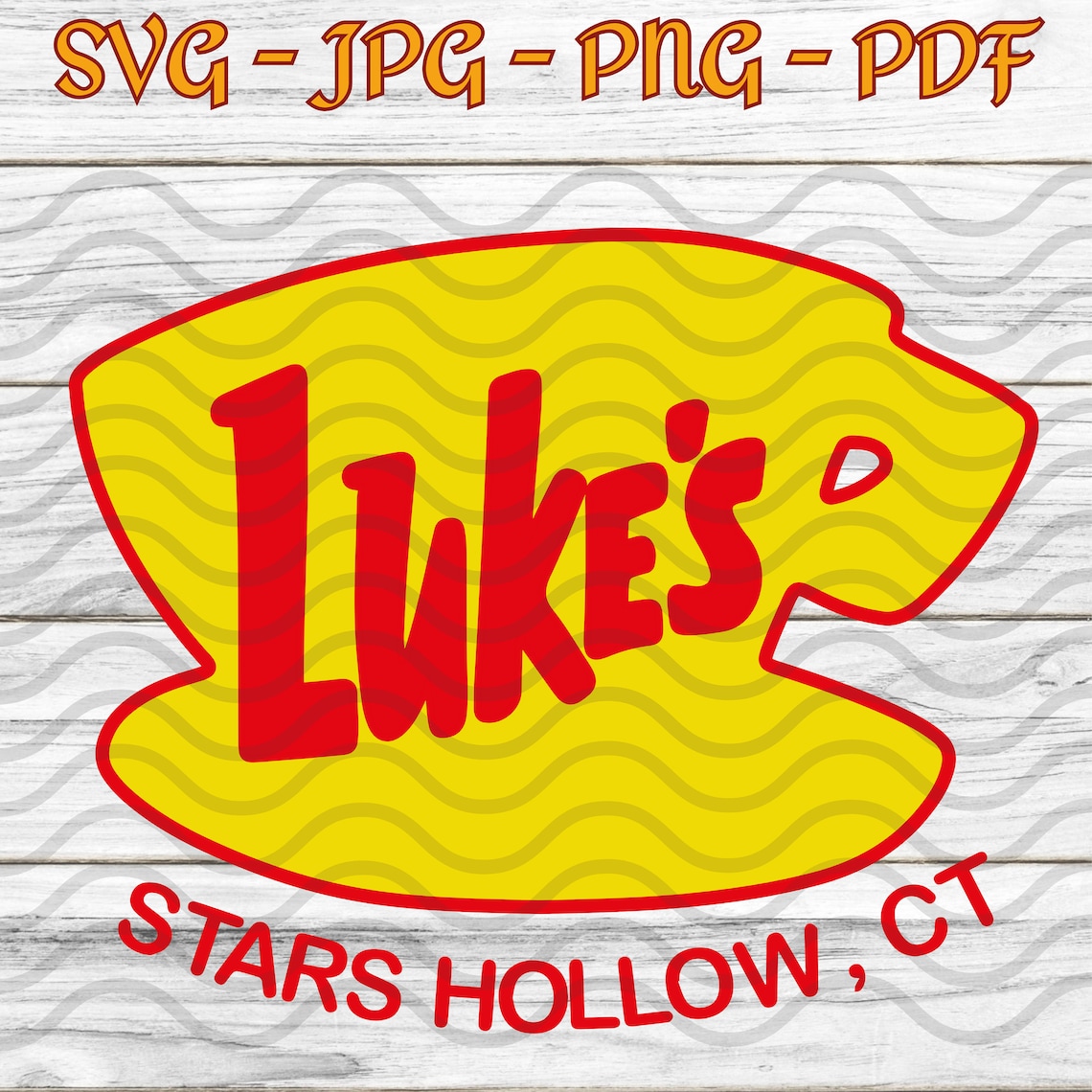 5 Luke's Diner Logo, Gilmore Girls SVG, Coffee Shop, Tv Show Logo ...