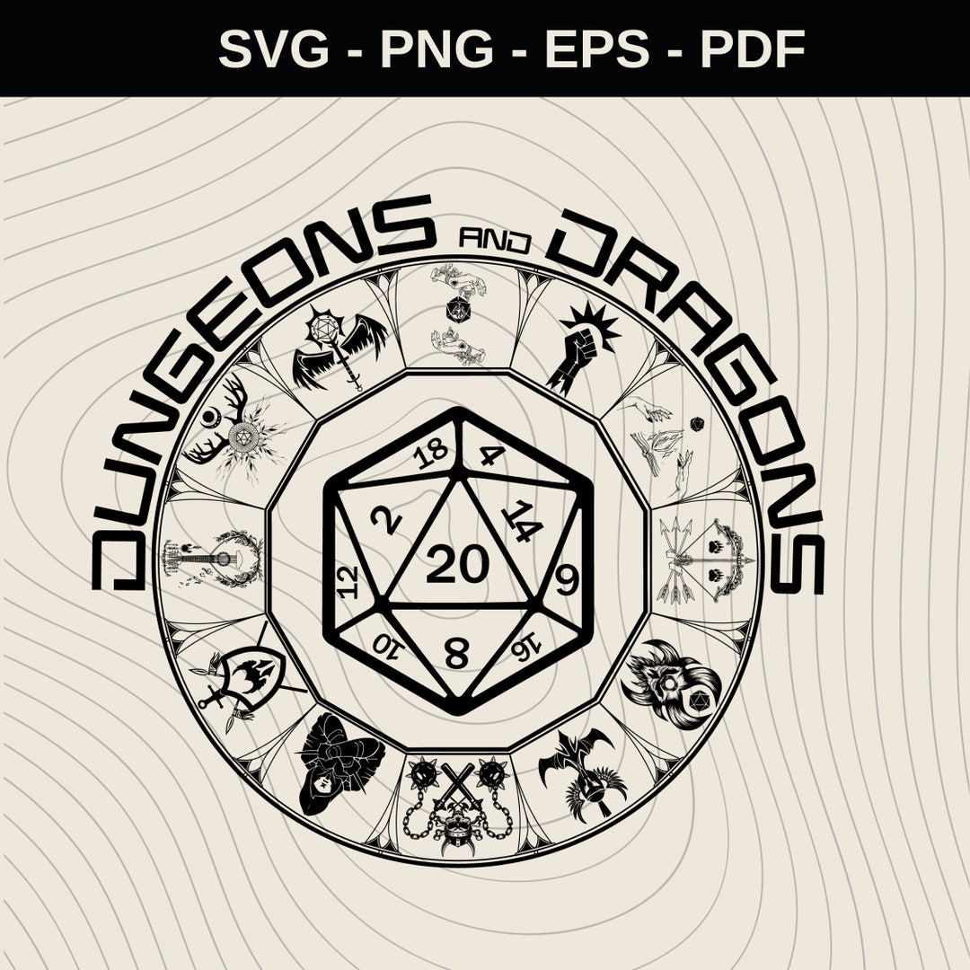 New Logo Dungeons and Dragons Amazing Designs , DND 20 Svg, Dnd Class ...