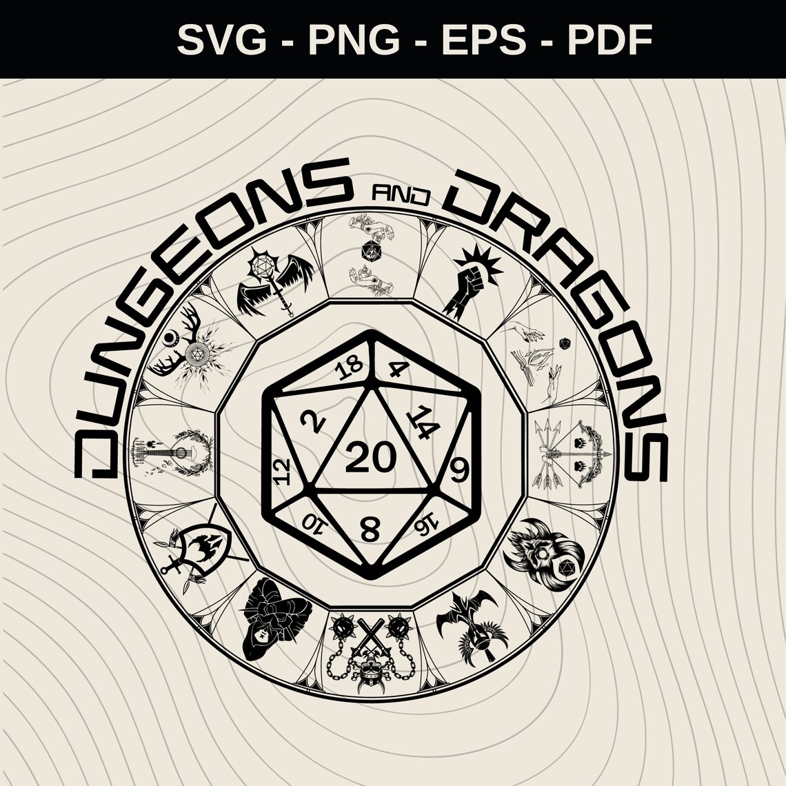New Logo Dungeons and Dragons Amazing Designs , DND 20 Svg, Dnd Class ...