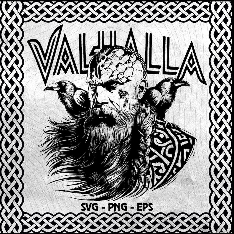 Odin Valhalla SVG | Norse Mythology Ravens (digital Download) - Etsy