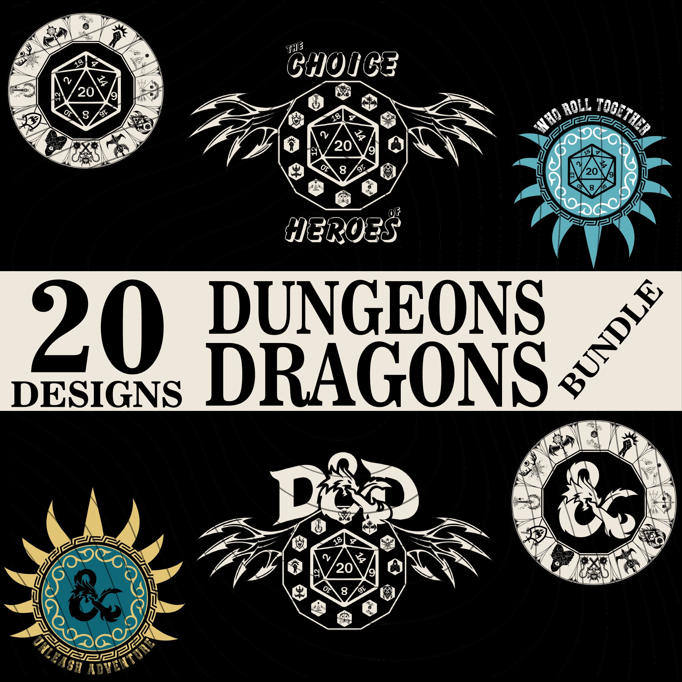 1000 Files Mega Bundle Dungeons and Dragons Svg, Dungeons Master, DND ...