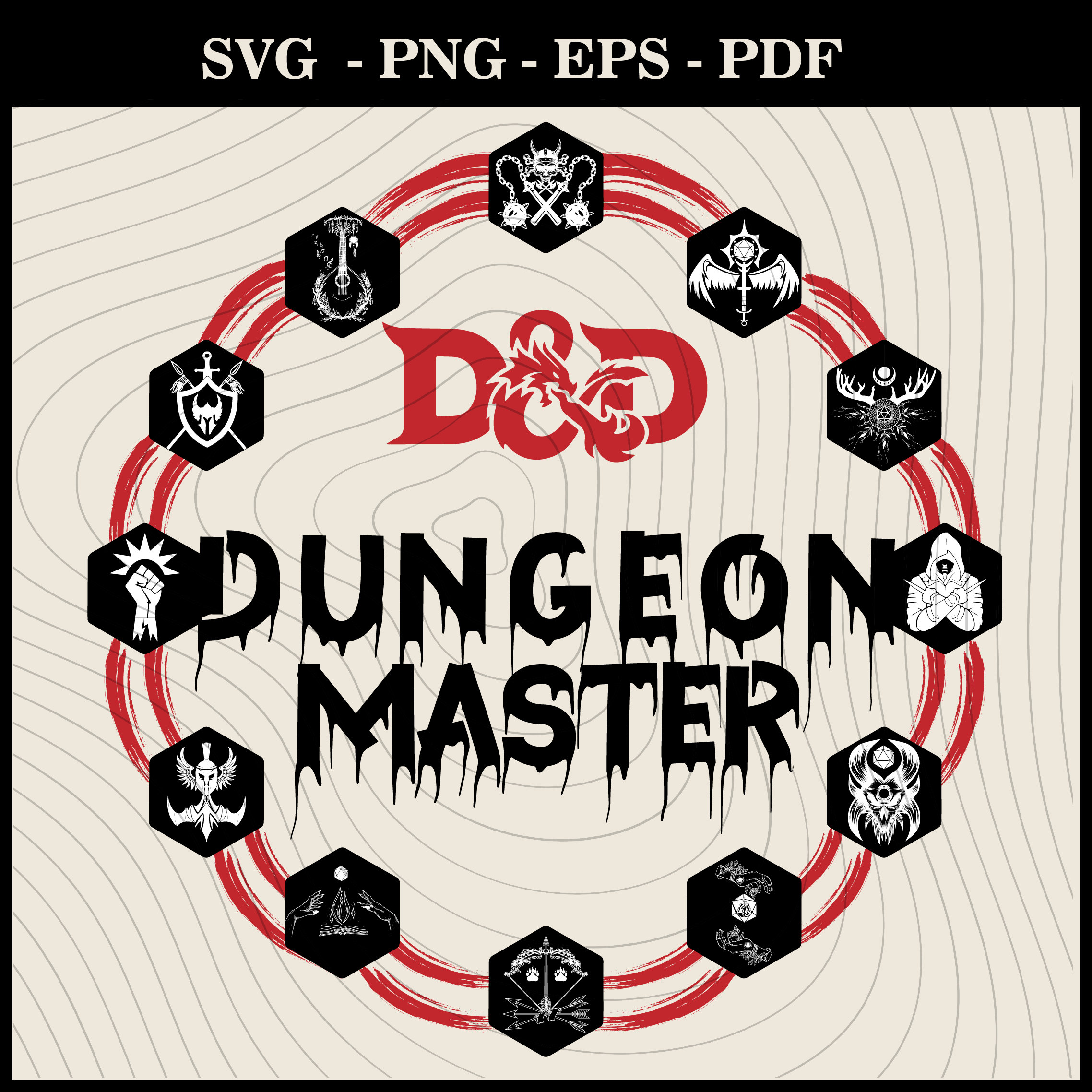 Dungeon Master Svg, Dungeons Dragons Png , DND 20 Svg, Dnd Class ...