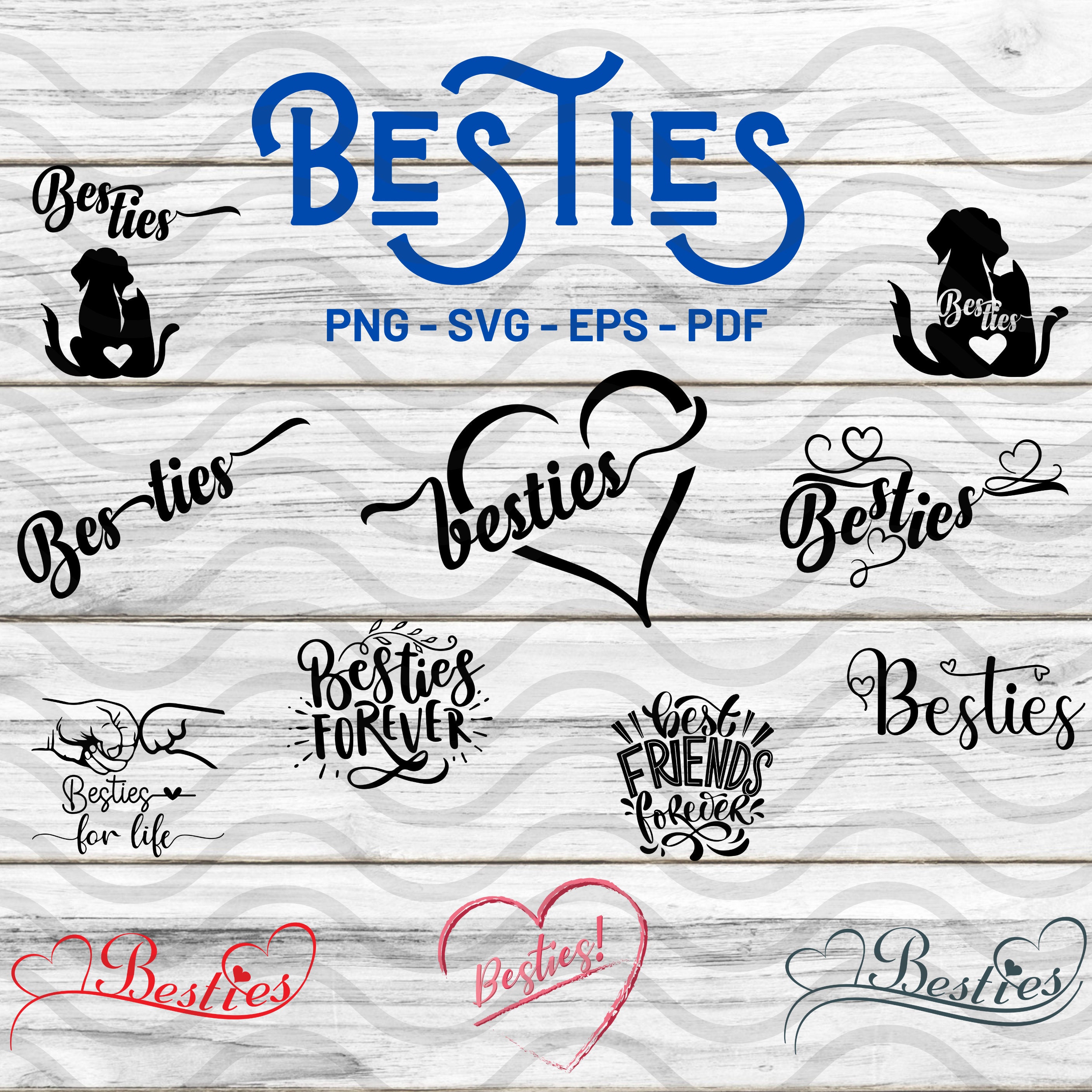 12 Besties SVG / Best Friends SVG / Besties Heart Svg - Etsy