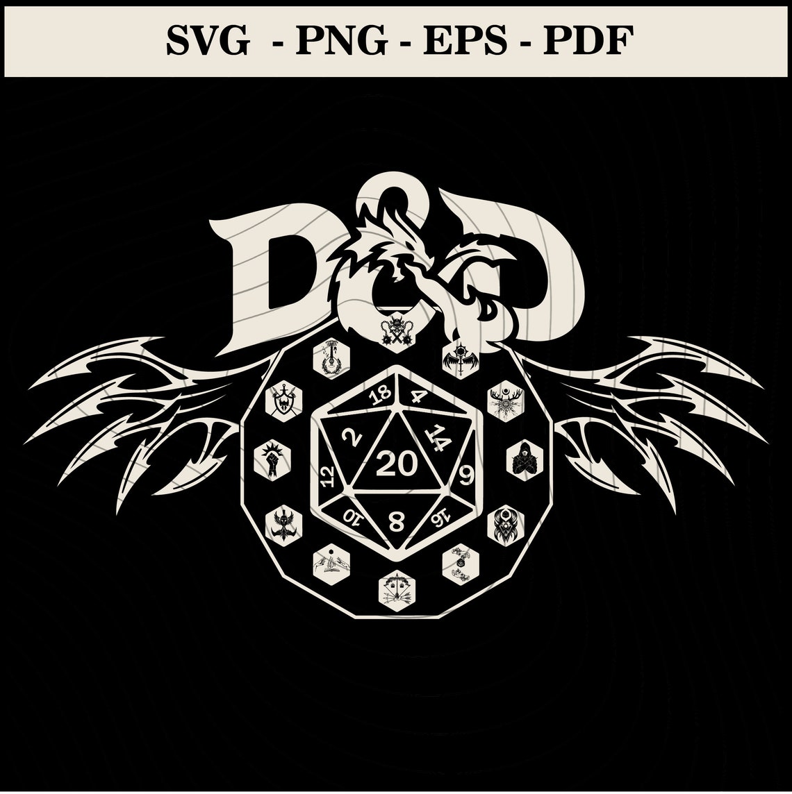 Dungeon Master Svg, Dungeons Dragons Png , DND 20 Svg, Dnd Class ...