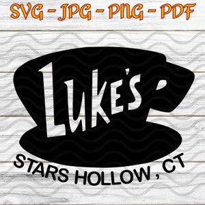 5 Luke's Diner Logo, Gilmore Girls SVG, Coffee Shop, Tv Show Logo ...