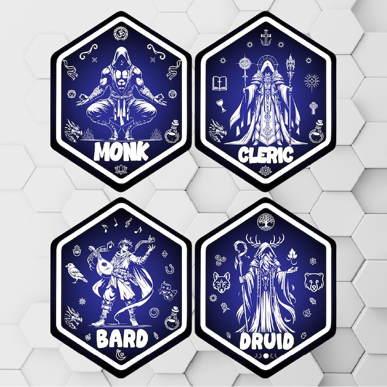 Dnd Class Icons Svg Bundle, RPG Character Tokens, Dungeons and Dragons ...