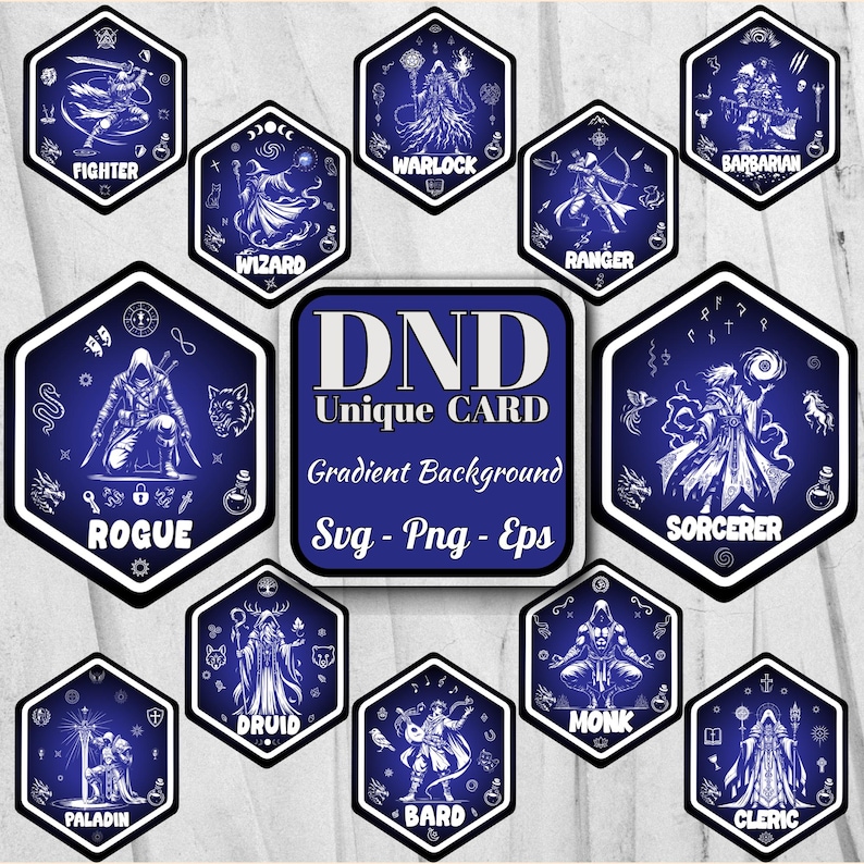 Dnd Class Icons Svg Bundle, RPG Character Tokens, Dungeons and Dragons ...