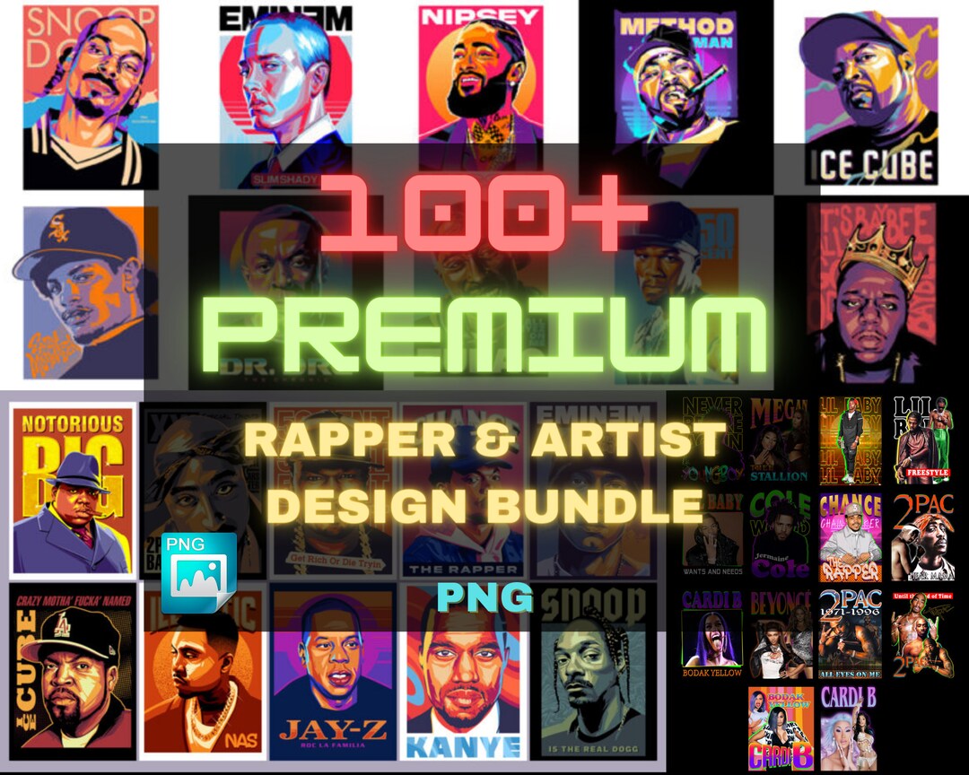 100+ Premium Rapper & Artist PNG Graphic Design Bundle | Rapper ...