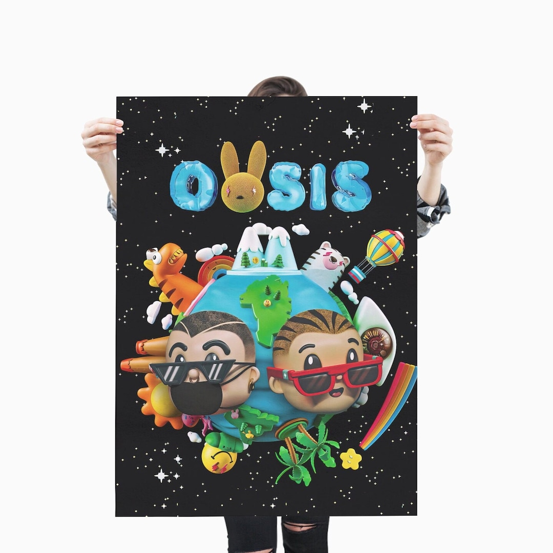 Bad Bunny & J Balvin - Oasis Deluxe Matte Vertical Poster - Etsy