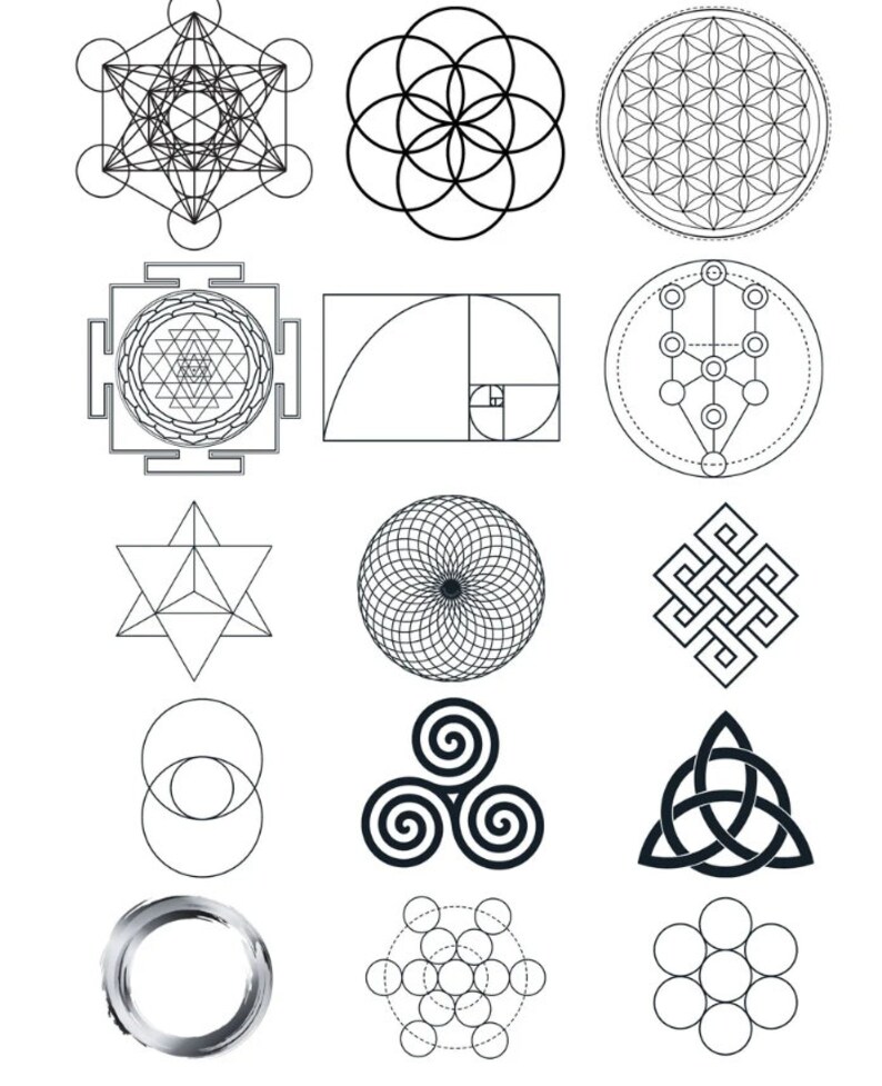 Scary Geometry Set of 15 Symbols Svg/png/pdf, Digital Download, Instant ...