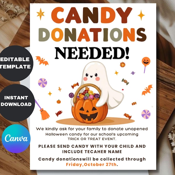 Candy Donation Flyer - Etsy