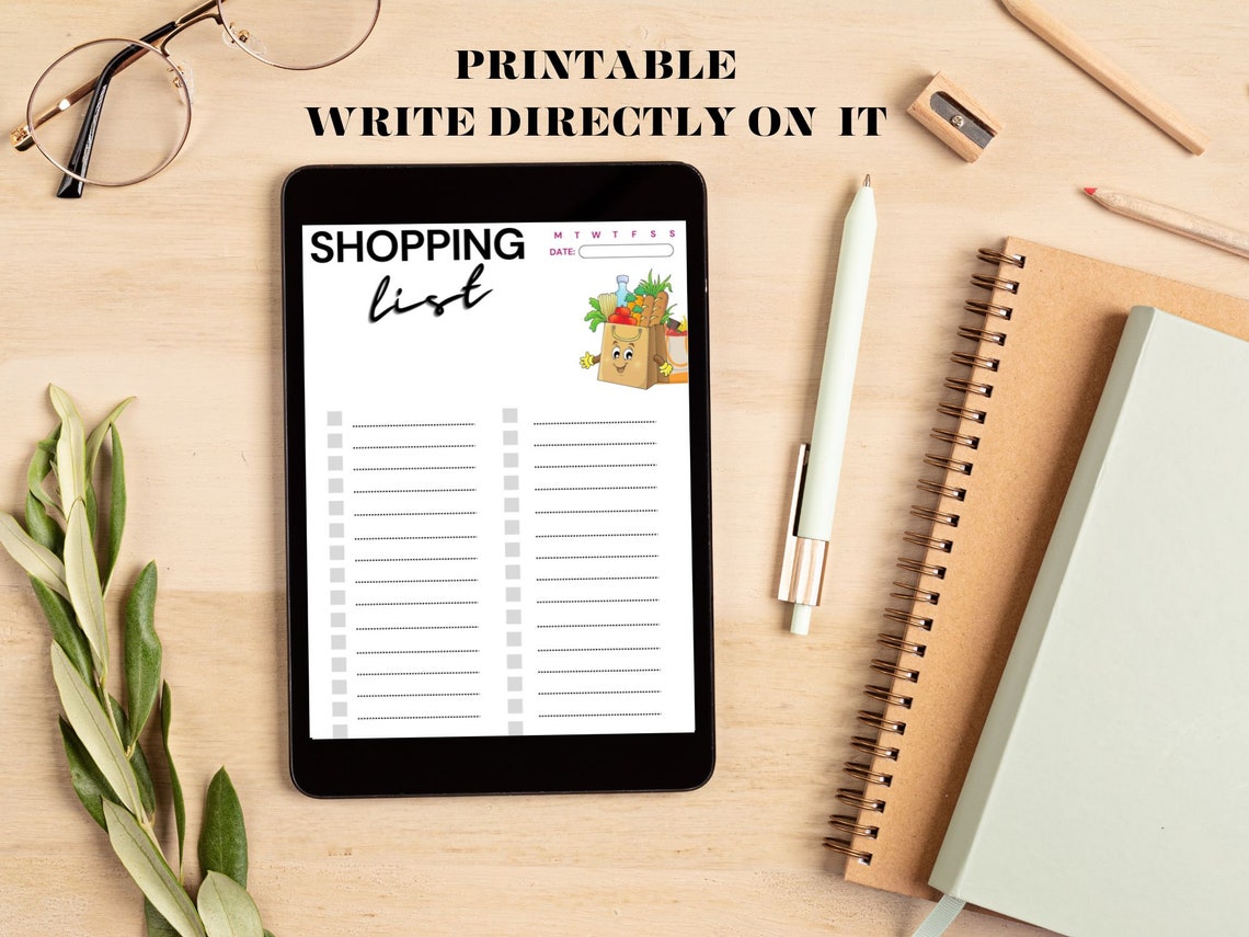 Editable Grocery List Printable Shopping List Printable Grocery ...