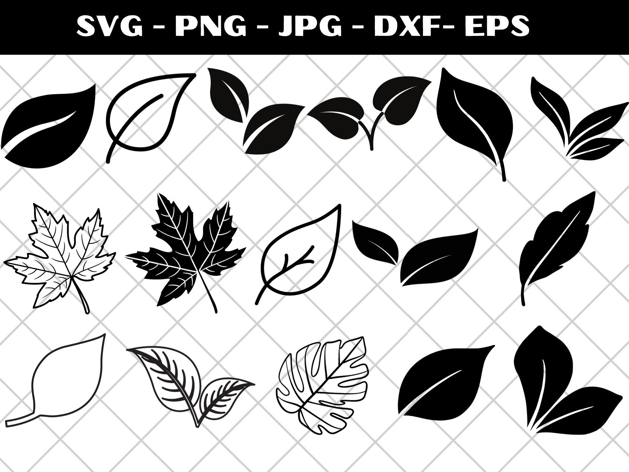Leaf SVG Bundle, Leaves Svg Bundle, Leaf Clipart, Leaf Svg Cut Files ...