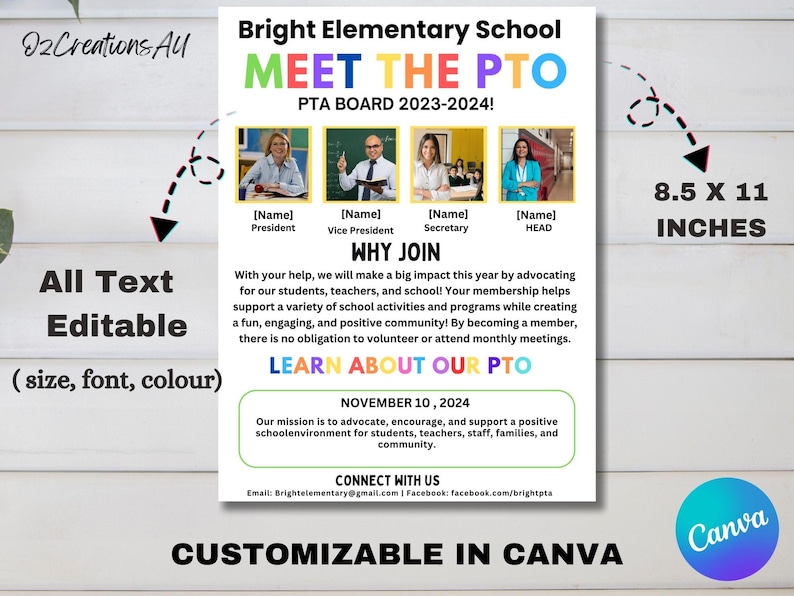 Editable Meet the PTO Flyer Template (digital Download) - Etsy Australia