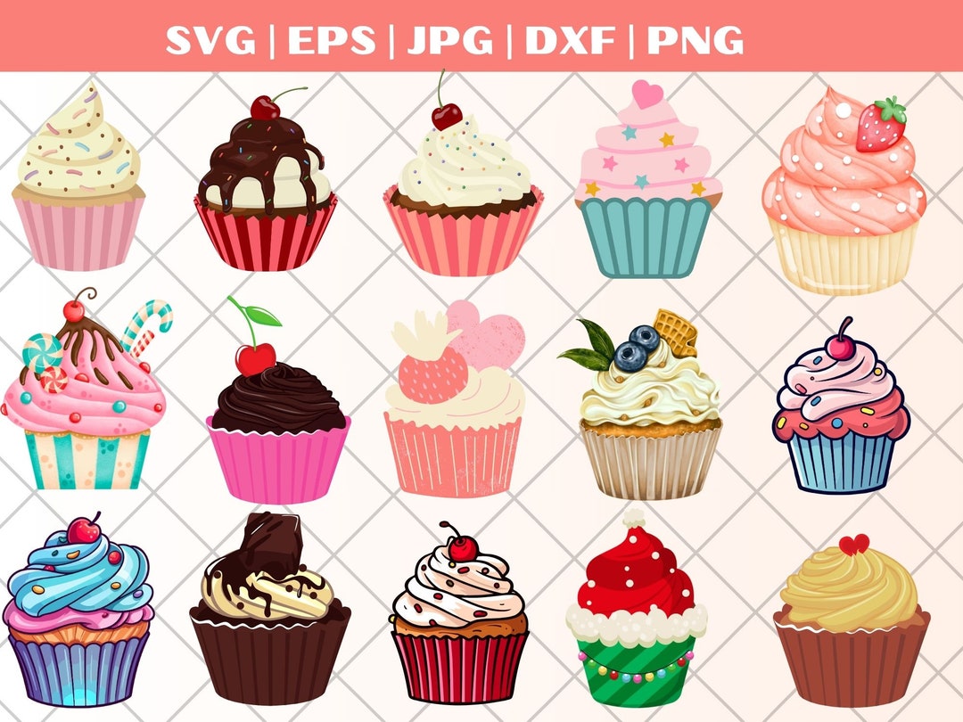 Cupcake SVG, Cupcake Svg Cut Files, Cupcake Vector, Cupcake Clipart ...
