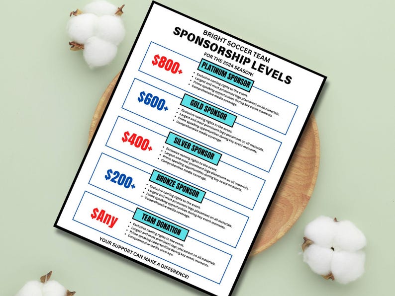 Editable Club Sponsorship Flyer Template (digital Download) - Etsy