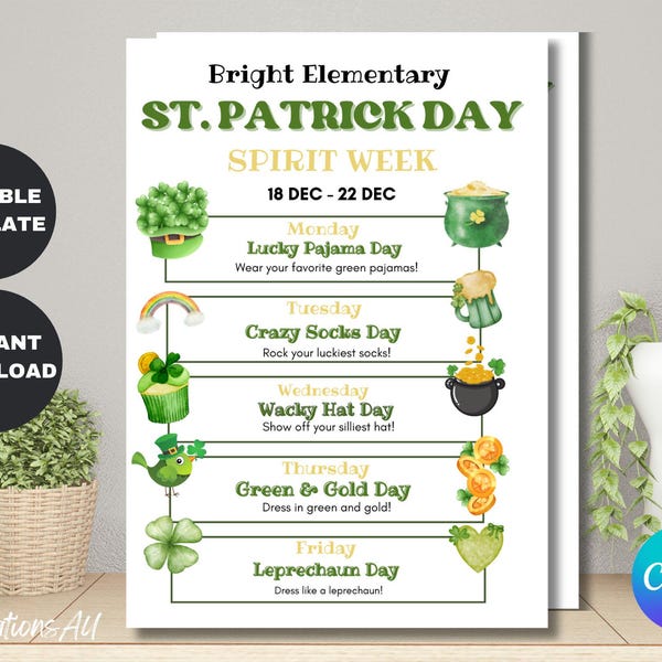 St Patricks Day Spirit Week - Etsy