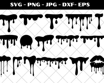Dripping Melting Borders SVG Bundle ,dripping Svg, Dripping Borders ...