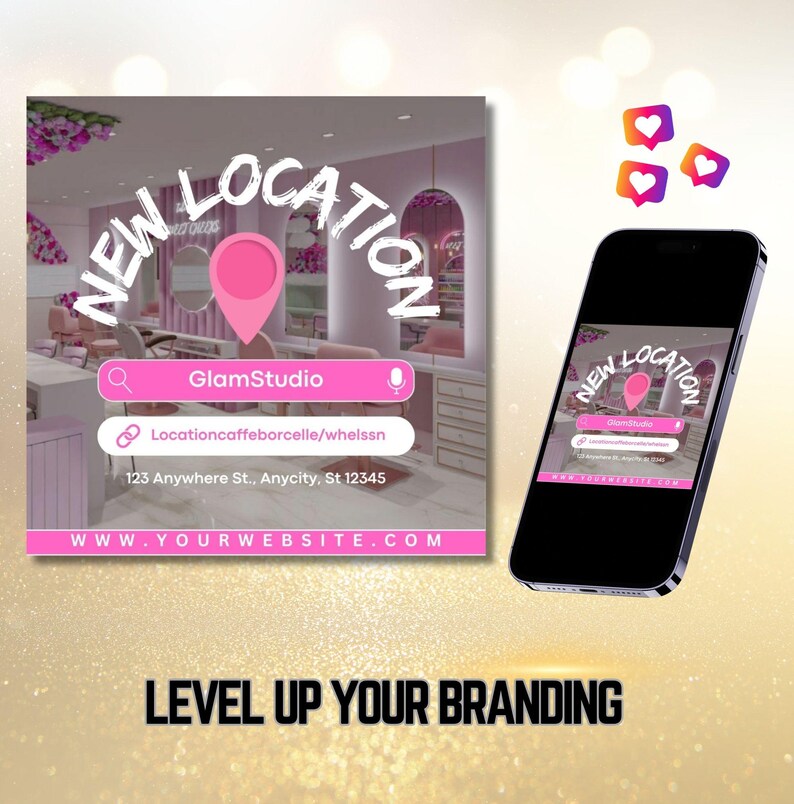 New Location Beauty Flyer: Business Announcement Template (canva ...