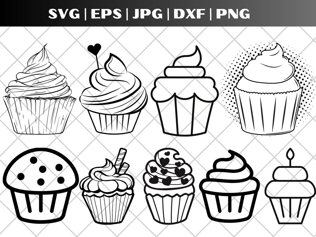 Cupcake SVG, Cake Cut File, Cupcake Bundle Svg, Sweets Svg, Cupcake ...