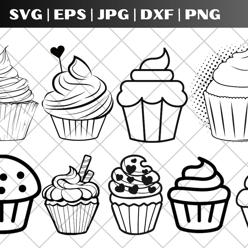 Cupcake Svg - Etsy