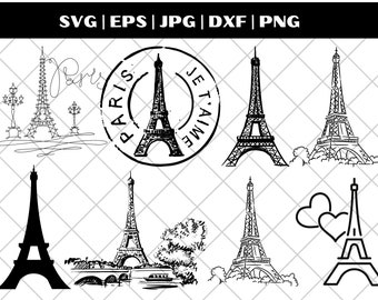 Eiffel Tower Svg Bundle, Eiffel Tower Clipart Eiffel Tower Png, Eiffel ...