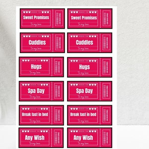 Customizable Love Coupon Book | Printable Coupon Book, Valentine's Day ...