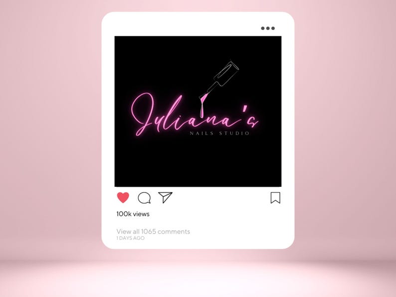 Custom Nail Maker Logo, Pink Nail Tech Logo, Nail Logo Designs, Beauty ...