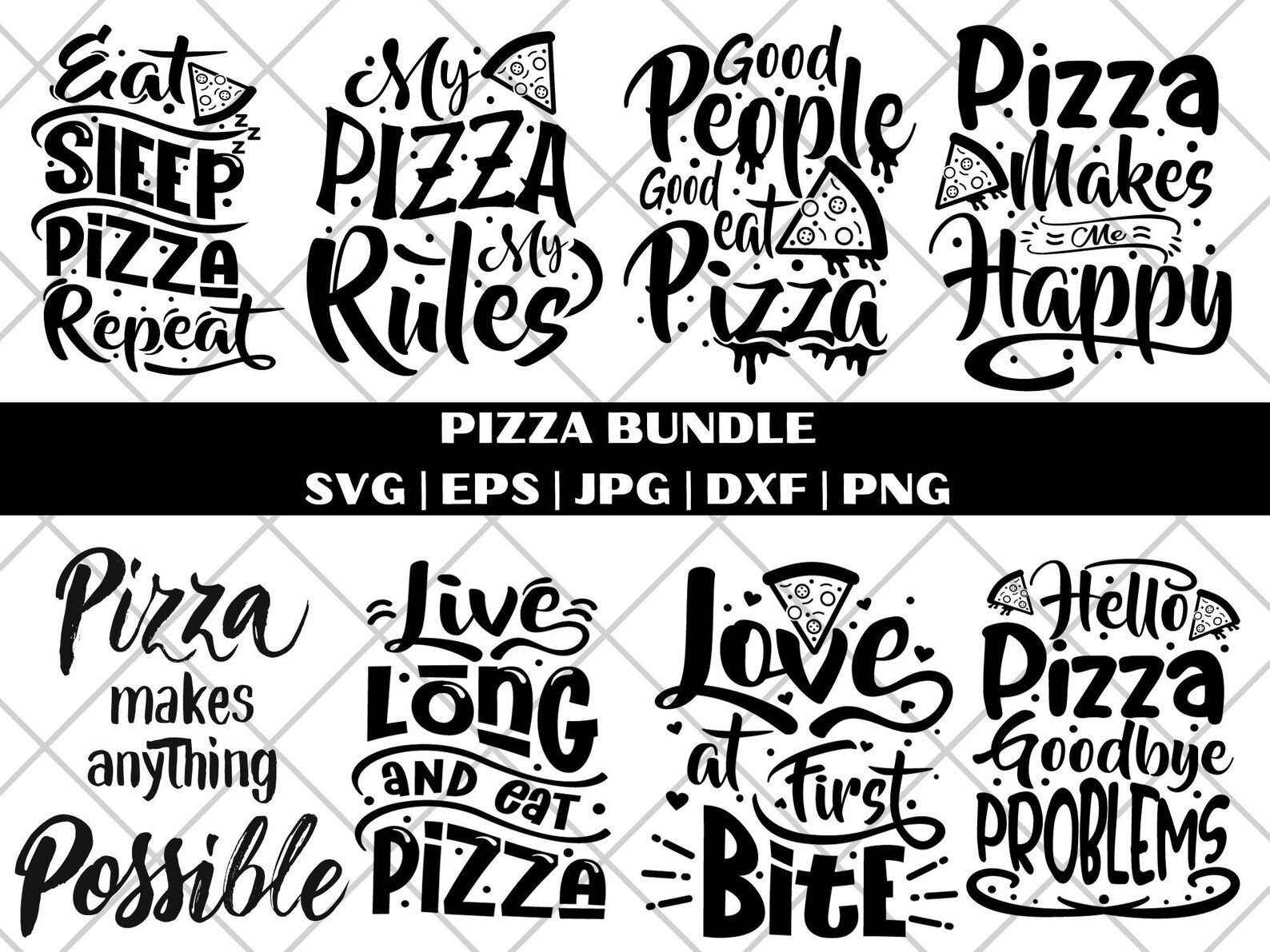 Pizza Svg Bundle ,pizza SVG, Pizza Bundle SVG, Pizza Sayings SVG, Pizza ...