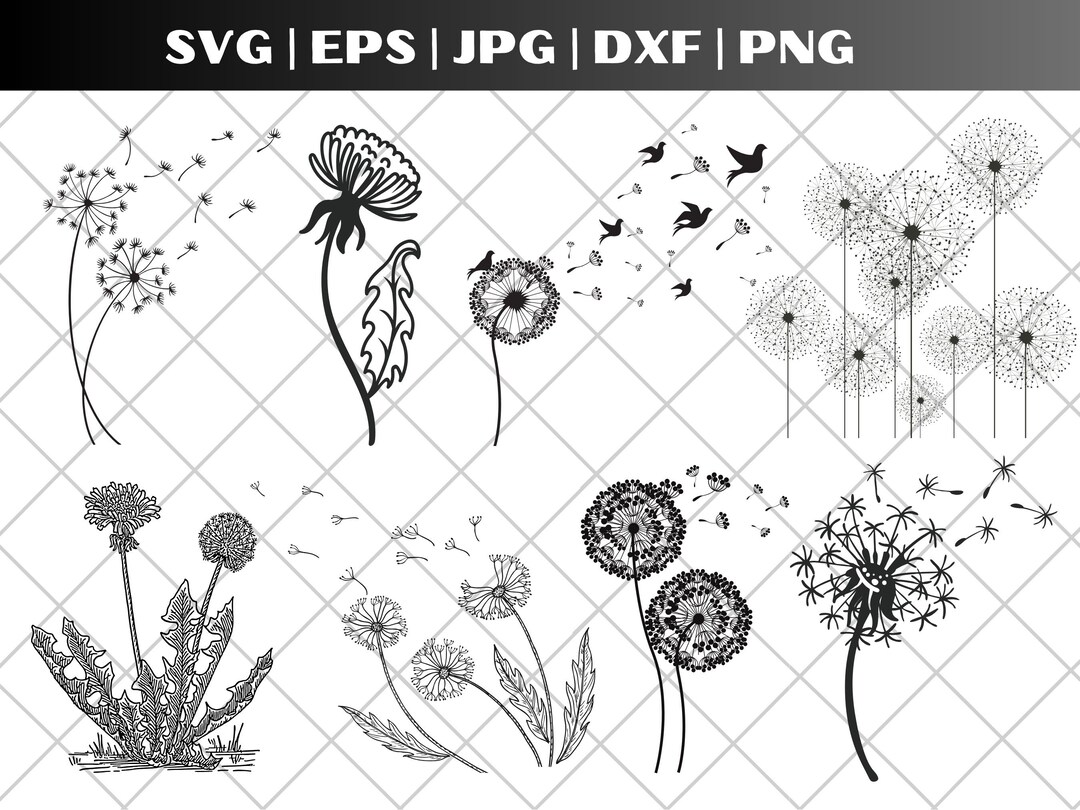 Dandelion Svg Bundle, Dandelion Svg, Dandelion Png, Blow Me Svg ...