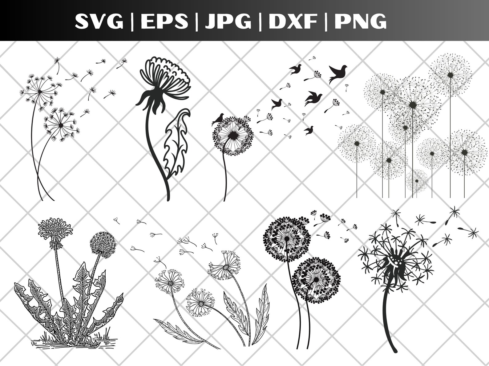 Dandelion Svg Bundle, Dandelion Svg, Dandelion Png, Blow Me Svg ...