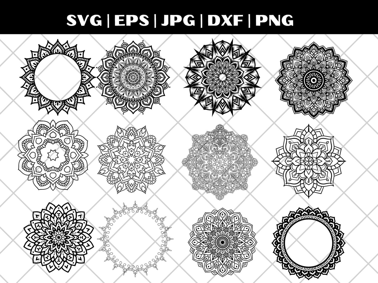 Mandala SVG Bundle, Zentangle Svg, Mandala for Cricut, Clipart, Mandala ...